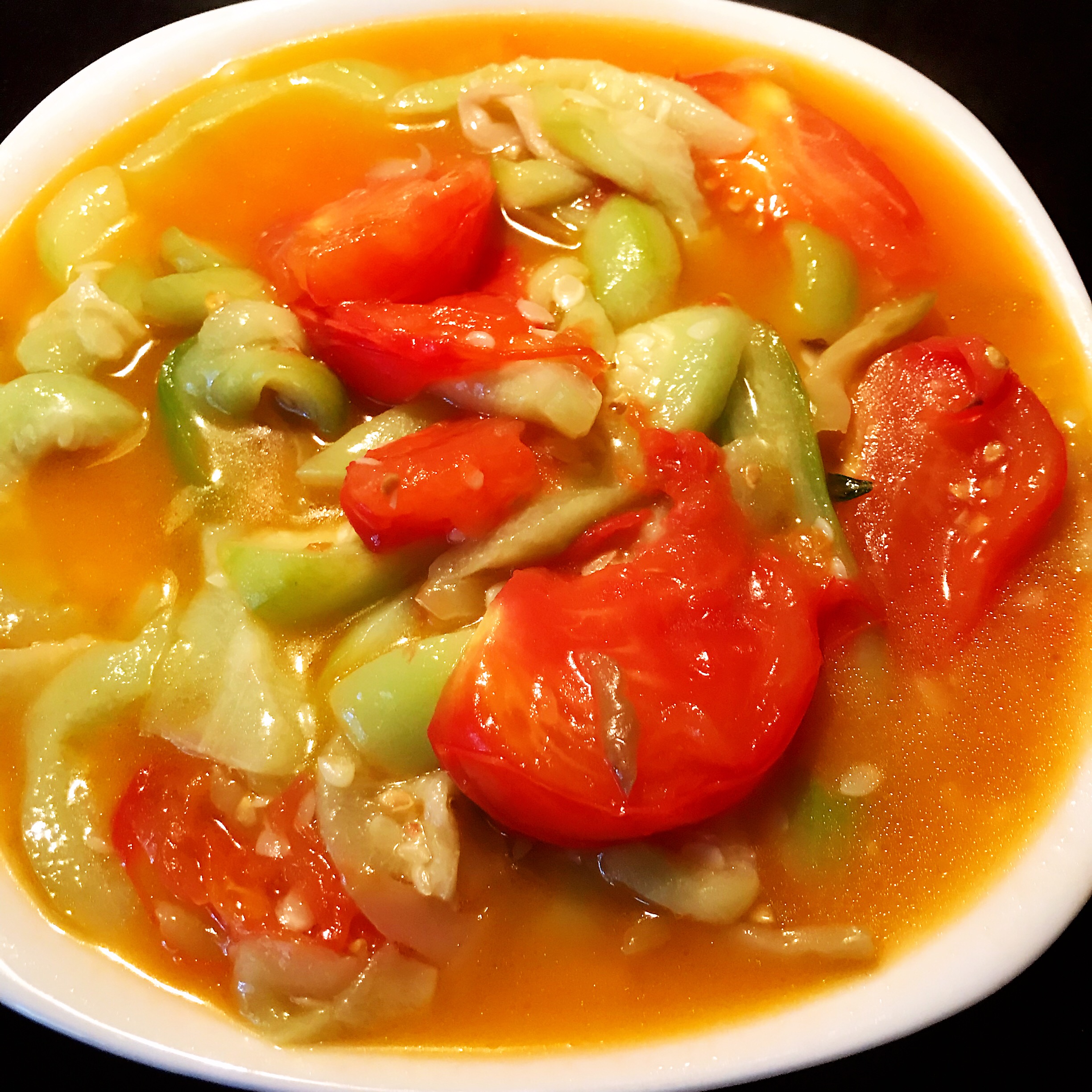 Fresh Luffa with Tomato – AirGO recipes by EZCuisine